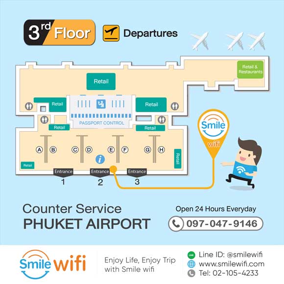 SMILE WIFI Thailand wifi rental service only 6 USD/Day
